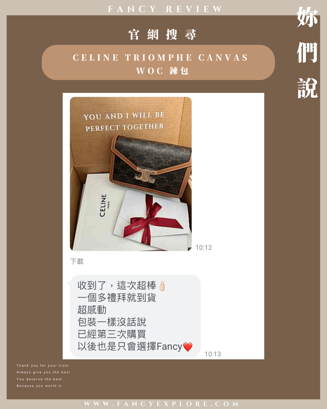 CELINE TRIOMPHE CANVAS WOC 鍊包 - Fancy Explore Boutique