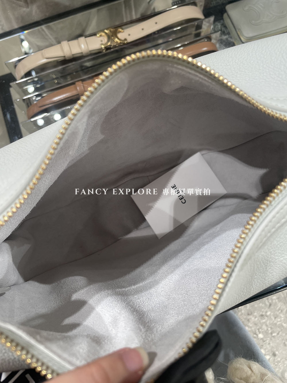 CELINE HELOISE TRIOMPHE小號肩背包-白色 - Fancy Explore Boutique