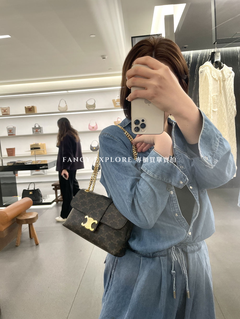 CELINE TEEN CELINE VICTORIE小號肩背包-棕色老花 - Fancy Explore Boutique