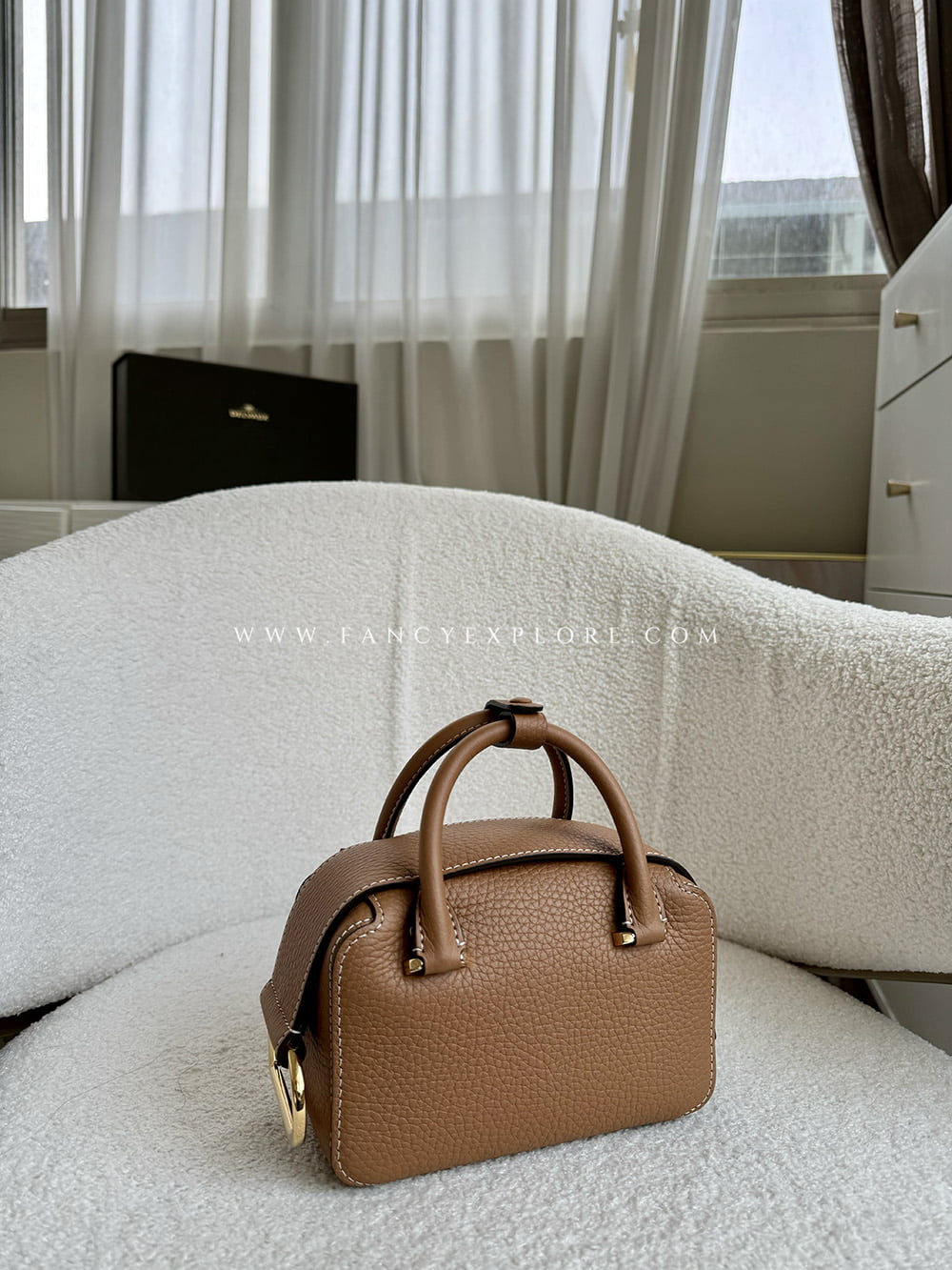 DELVAUX NANO COOL BOX 迷你肩背包-棕 - Fancy Explore Boutique