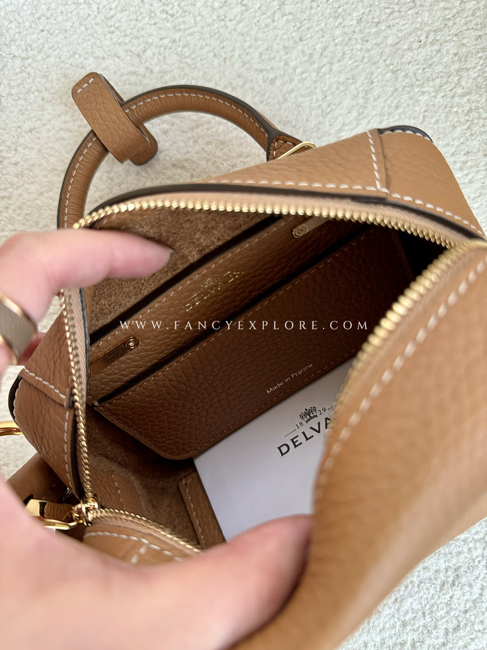 DELVAUX NANO COOL BOX 迷你肩背包-棕 - Fancy Explore Boutique