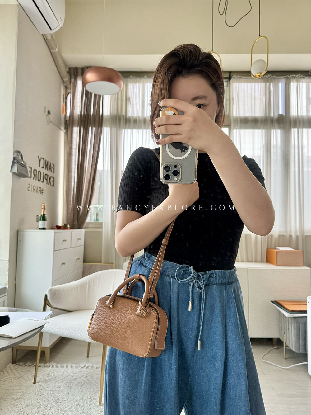 DELVAUX NANO COOL BOX 迷你肩背包-棕 - Fancy Explore Boutique